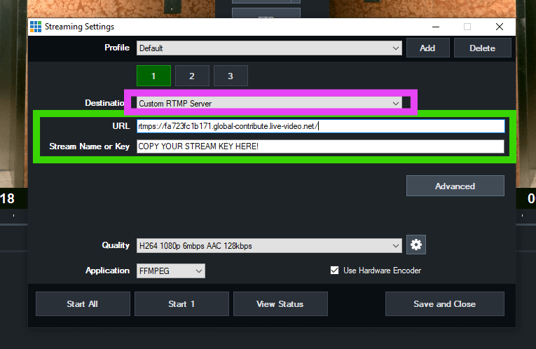 How to stream to kick.com | vMix